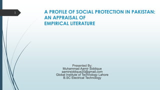 A profile of social protection in pakistan | PPTX