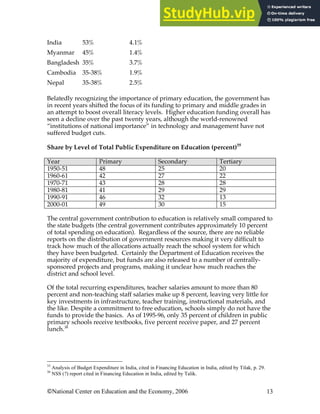 A Profile Of The Indian Education System | PDF