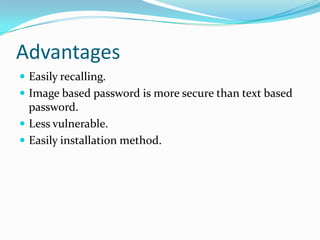 Image Based Password Authentication for Illiterate using Touch screen ...