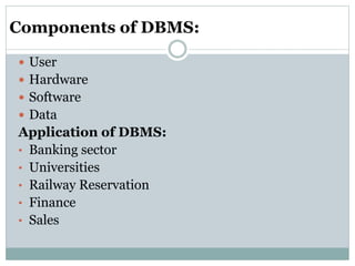 A project on DBMS and RDMS | PPTX