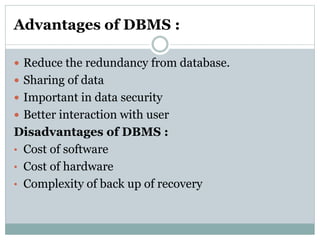 A project on DBMS and RDMS | PPTX