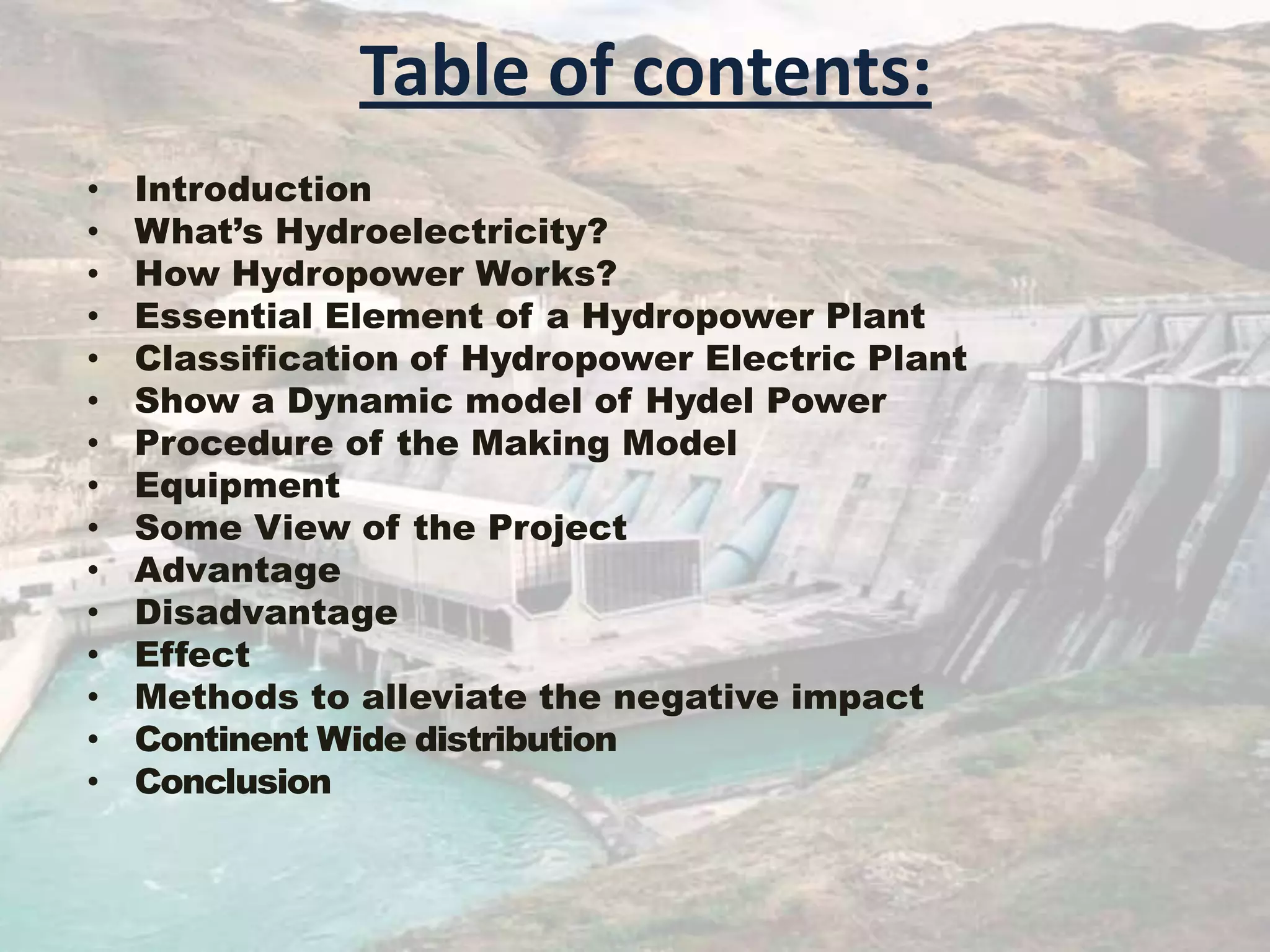 Hydropower project | PPTX