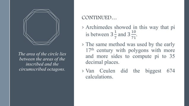 A Project on Pi | PPTX | Physics | Science