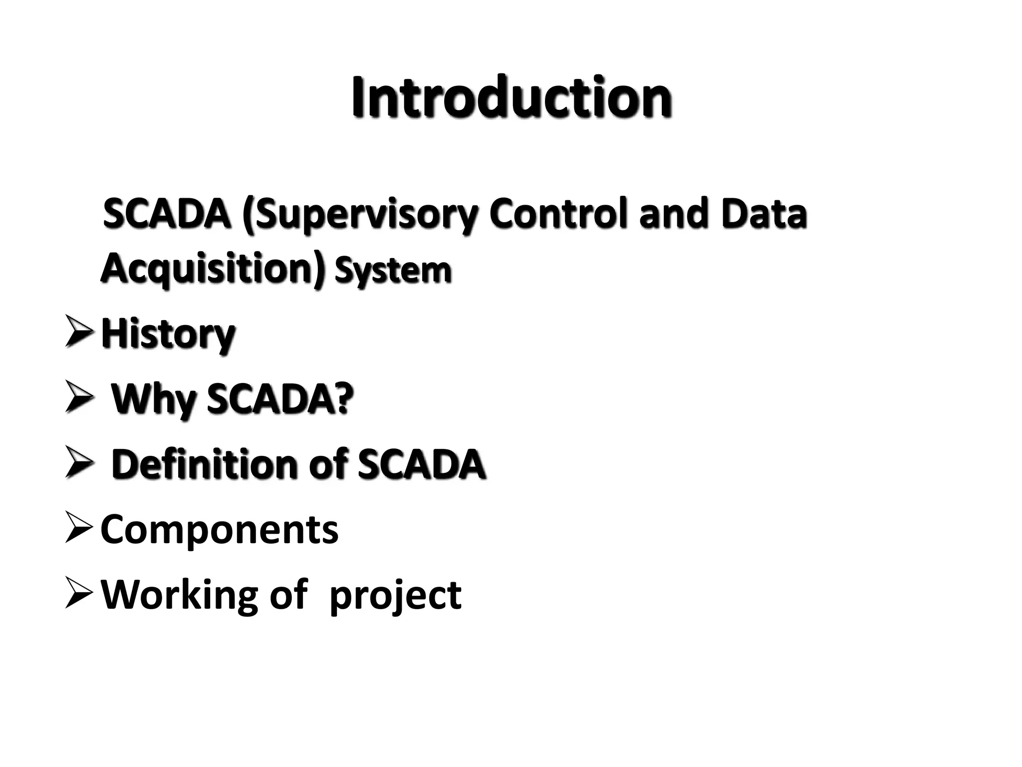 A PROJECT ON scada.pptx | Computer Peripherals | Computing