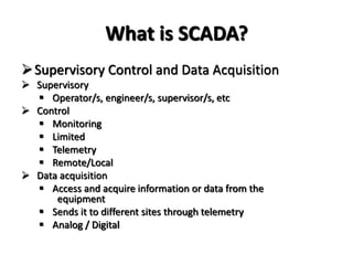 A PROJECT ON scada.pptx | Computer Peripherals | Computing