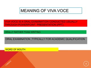 A project on viva voce ppt.12