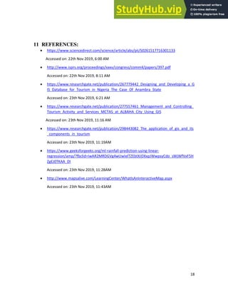 A PROJECT PROPOSAL ON INTERACTIVE TOURISM MAPPING AND PREDICTION OF ...