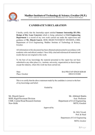 A Project Report.pdf | Civil Engineering Industry | Industries