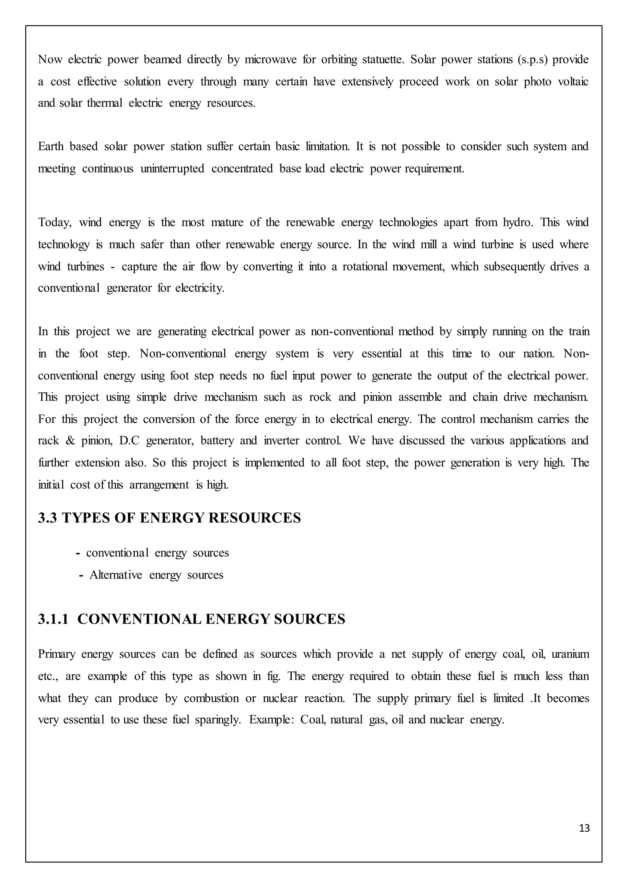 A project report on Foot Step Power Generation By Indrakumar R Padwani ...