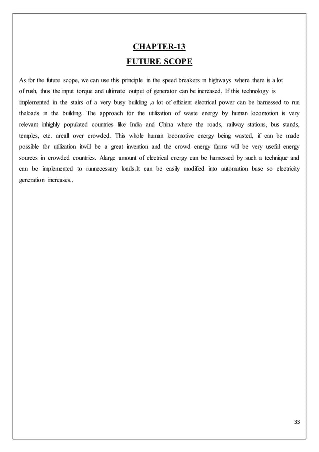 A project report on Foot Step Power Generation By Indrakumar R Padwani ...