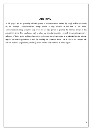 A project report on Foot Step Power Generation By Indrakumar R Padwani ...