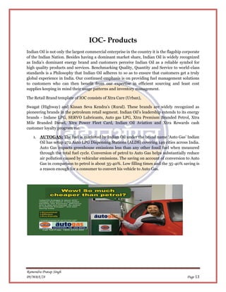 iocl project report on : | PDF