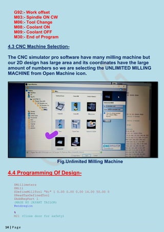 A project report of map of india made by the CNC SIMULATOR PRO software Mechanical Engineering ...