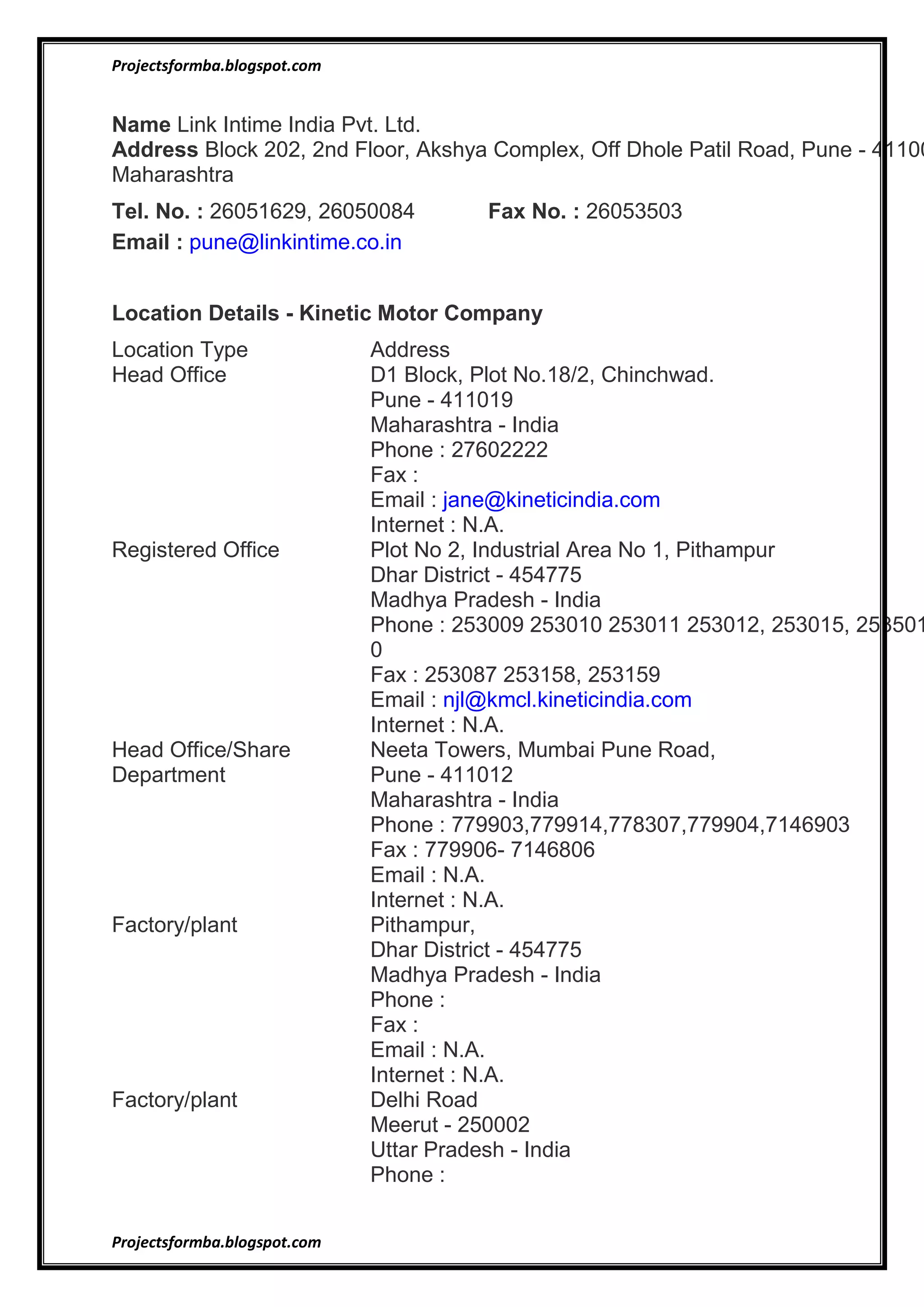 A project report on automobile industry | DOCX