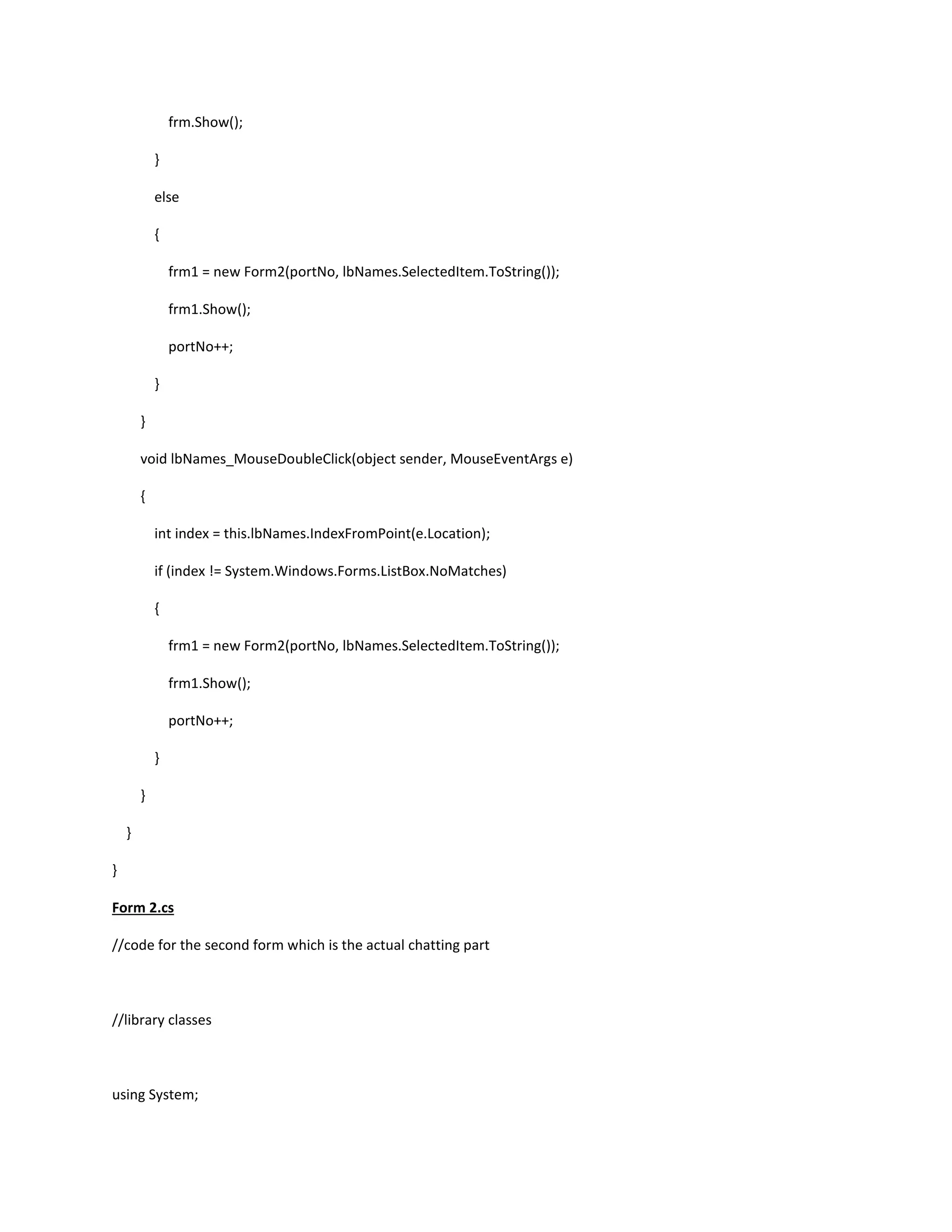 A project report on chat application | PDF