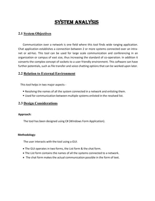 A project report on chat application | PDF