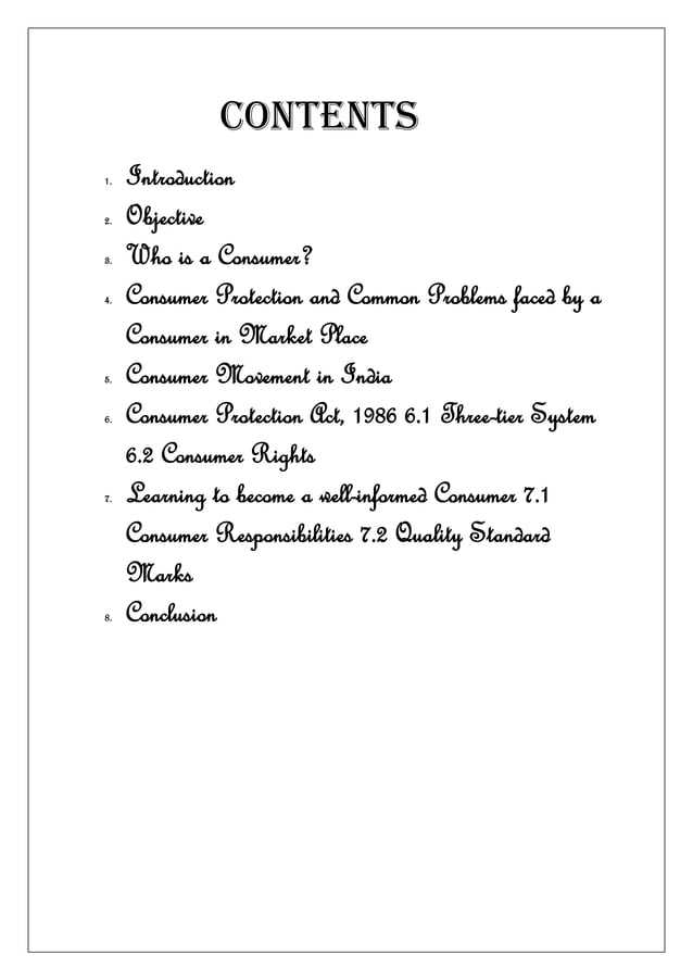 A Project Report on CONSUMER RIGHTS.pdf | Consumer Issues | Business