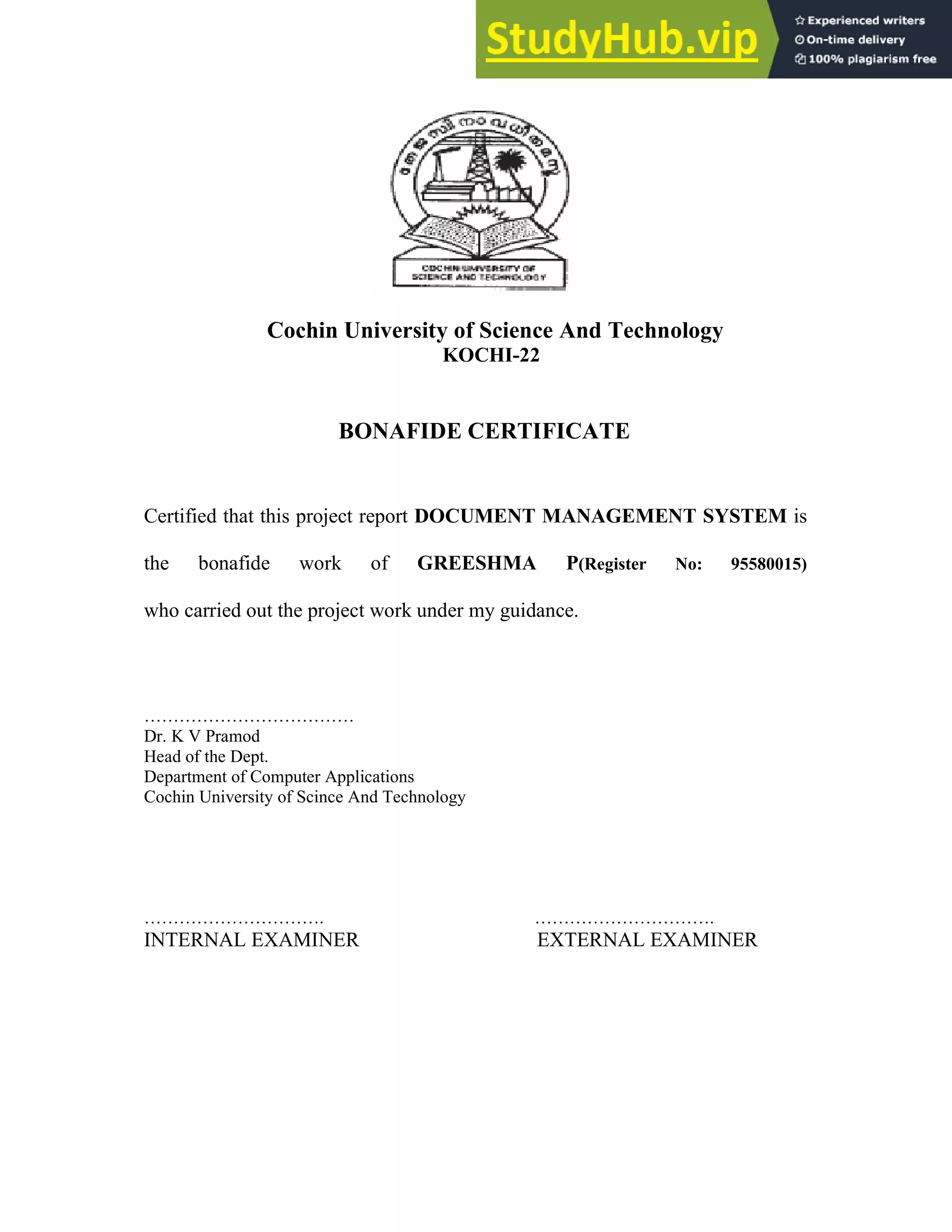 A PROJECT REPORT ON DOCUMENT MANAGEMENT SYSTEM MASTER OF COMPUTER APPLICATIONS.pdf
