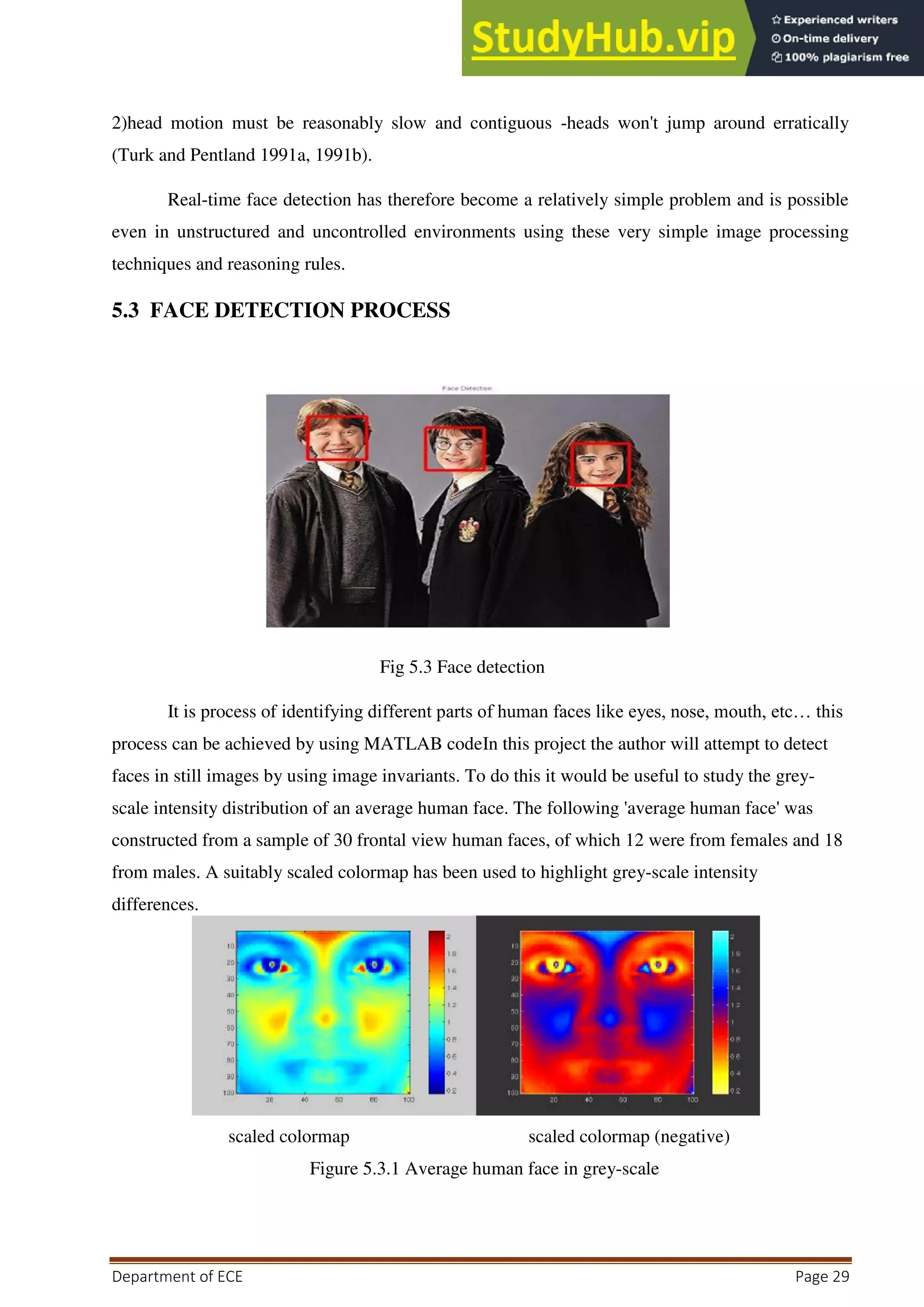 A PROJECT REPORT ON FACE RECOGNITION SYSTEM WITH FACE DETECTION | PDF