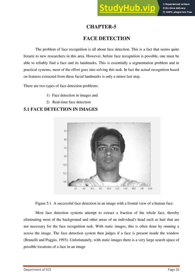 A PROJECT REPORT ON FACE RECOGNITION SYSTEM WITH FACE DETECTION | PDF