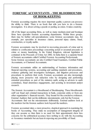 A project report on Forensic Accounting and Auditing | DOCX