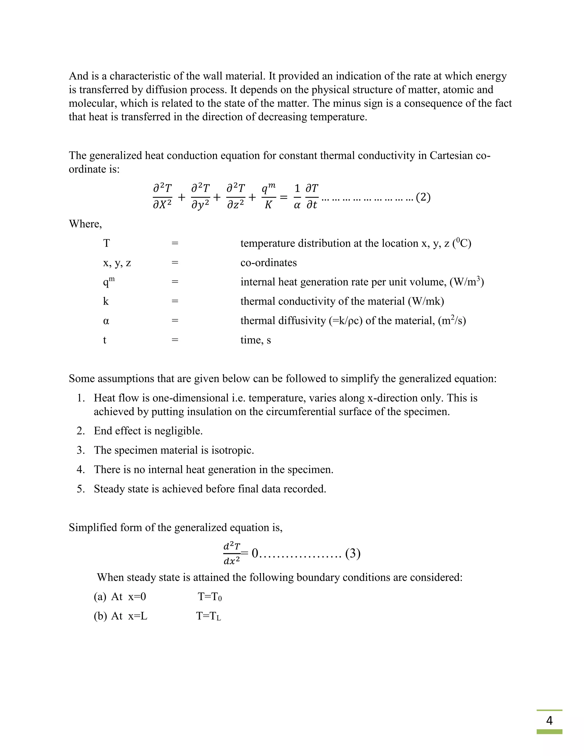 A Project report on Heat Conduction Apparatus | PDF