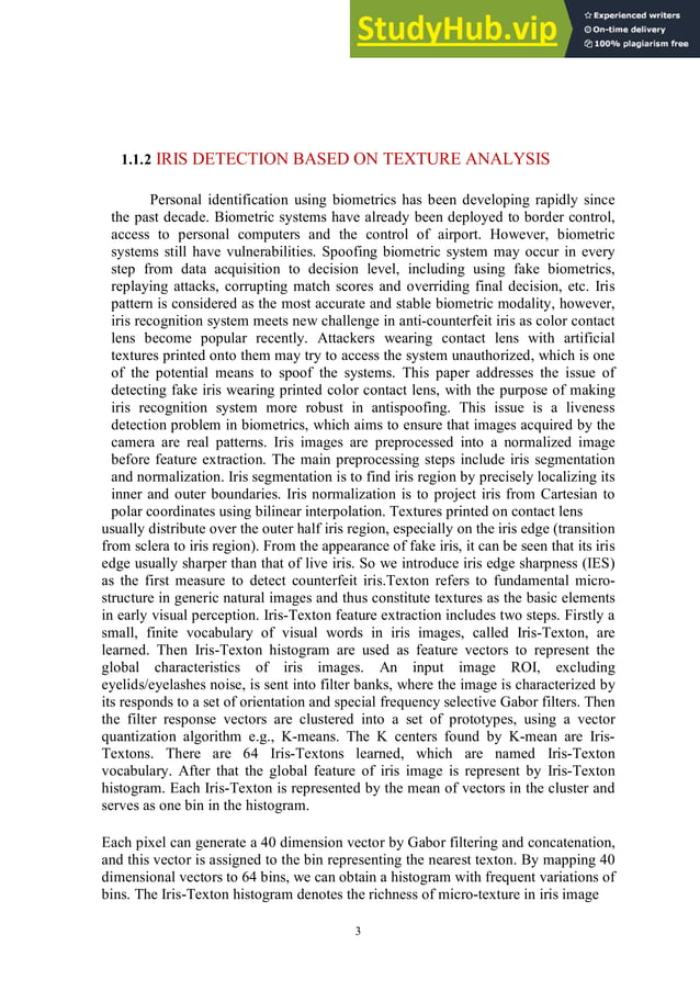 A Project Report On Iris Recognition System Using Matlab Pdf