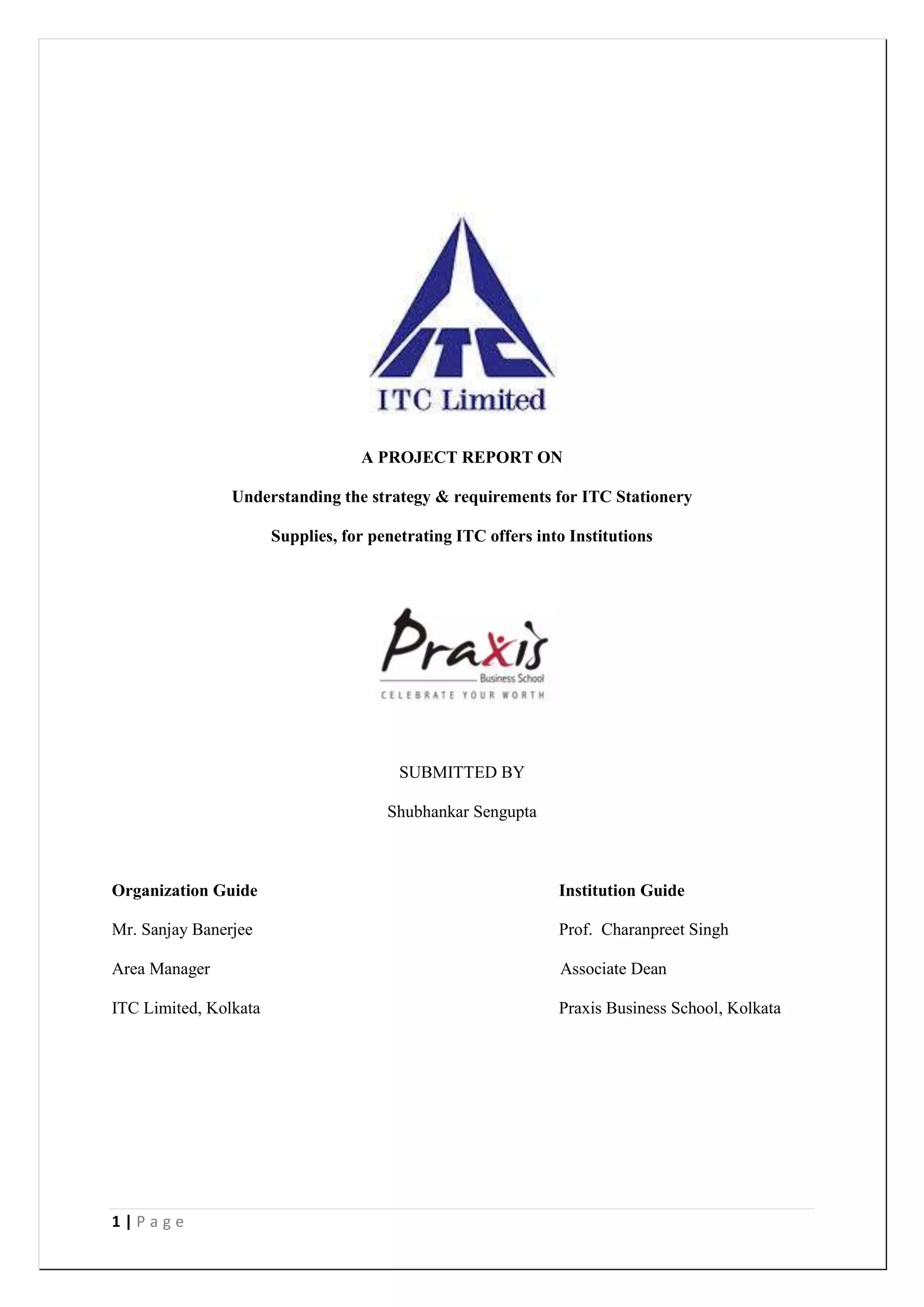 A project report on itc | DOCX | Small and Medium-sized Business | Business