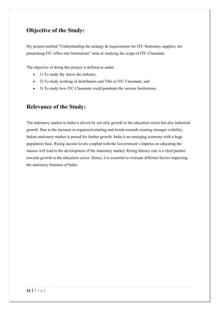 A project report on itc | DOCX