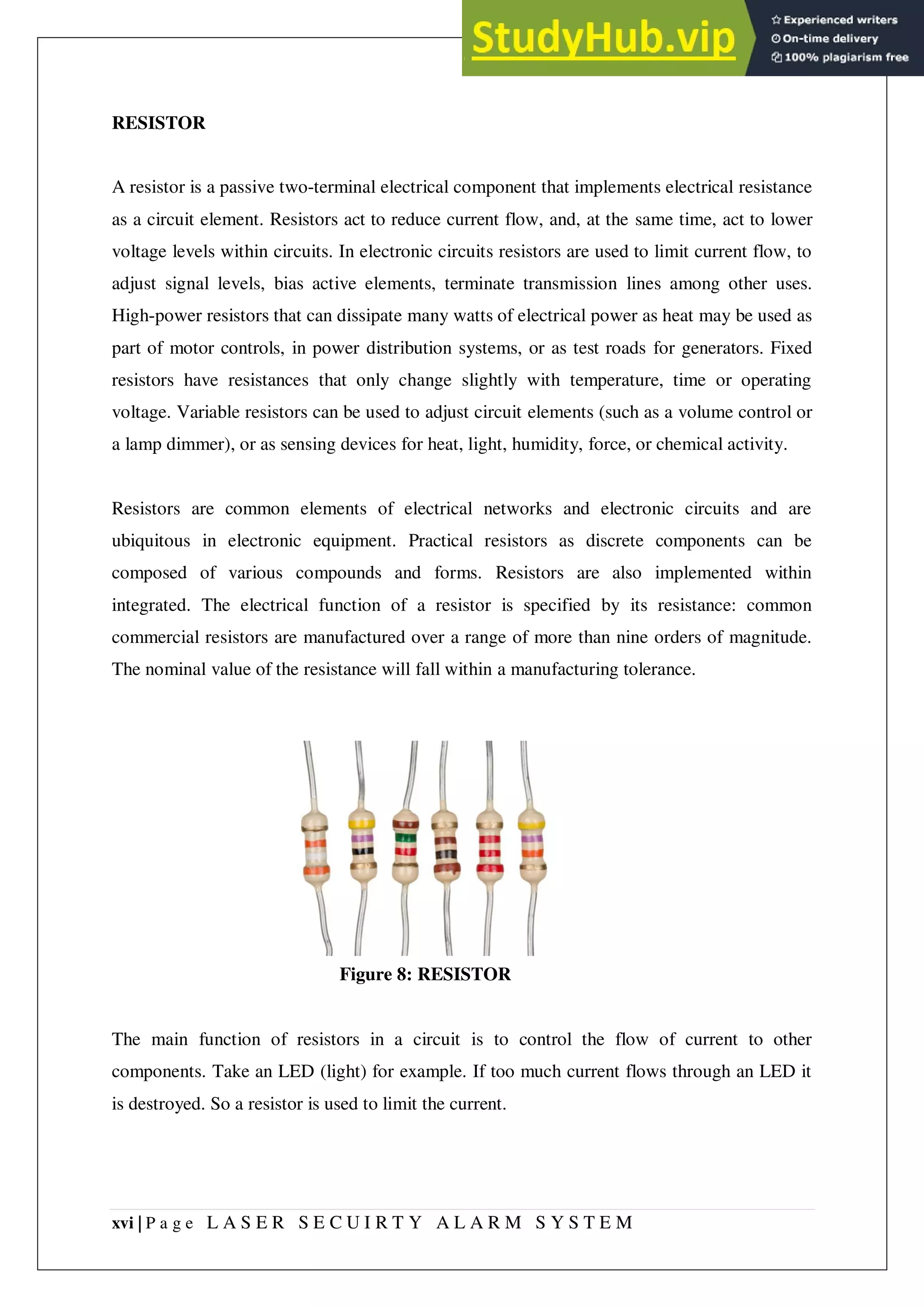 A PROJECT REPORT On LASER SECURITY ALARM SYSTEM | PDF