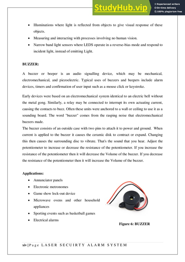 A PROJECT REPORT On LASER SECURITY ALARM SYSTEM | PDF