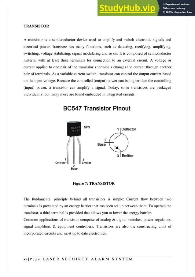 A PROJECT REPORT On LASER SECURITY ALARM SYSTEM | PDF