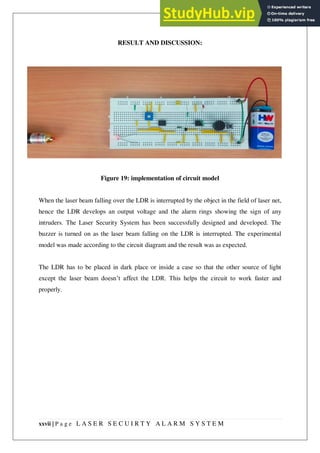 A PROJECT REPORT On LASER SECURITY ALARM SYSTEM | PDF