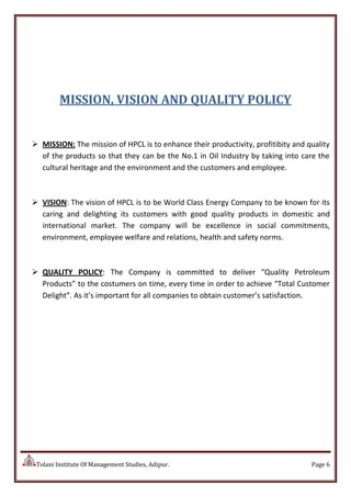 A Project Report on Management Information Systems of Hindustan ...