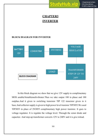 A Project Report On MINI INVERTER 12V TO 220V | PDF