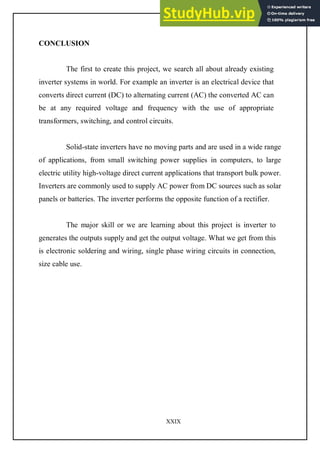 A Project Report On MINI INVERTER 12V TO 220V | PDF