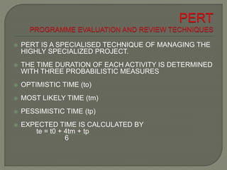 CPM AND PERT NETWORK DIAGRAM | PPTX
