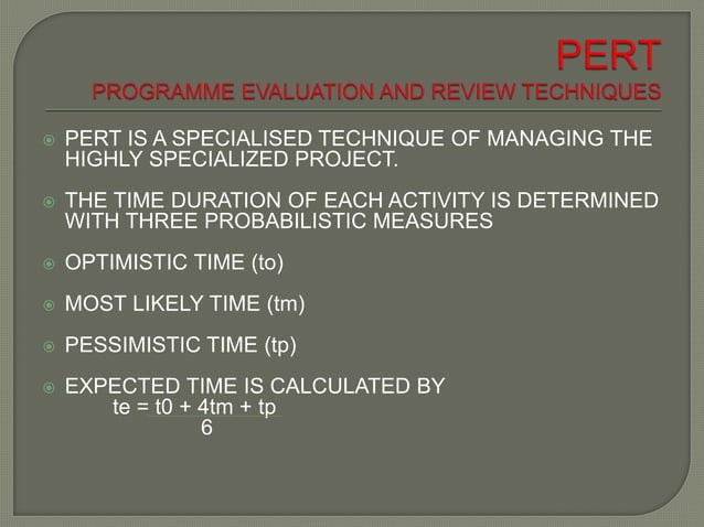 CPM AND PERT NETWORK DIAGRAM | PPTX