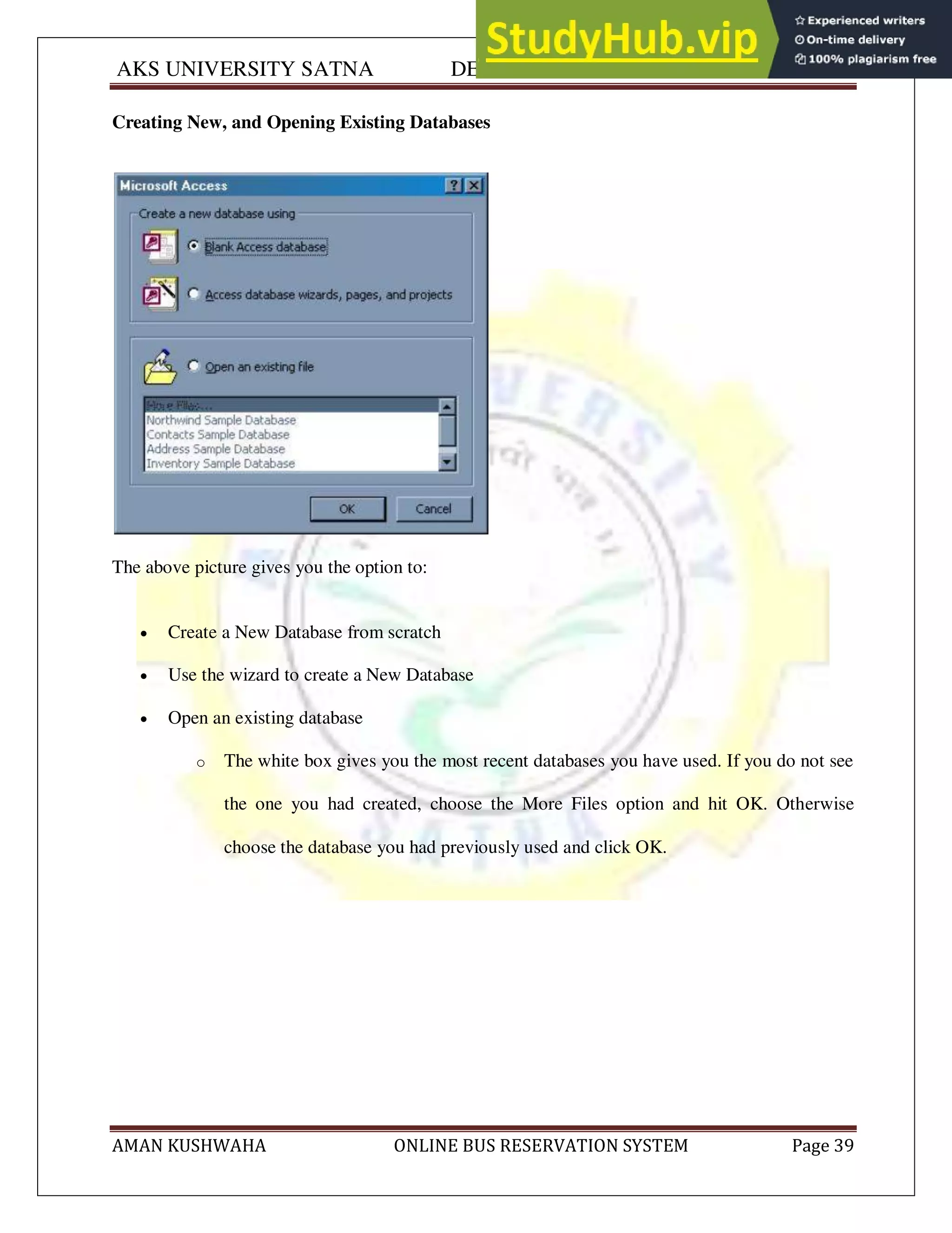 A PROJECT REPORT ON Online Bus Reservation System | PDF