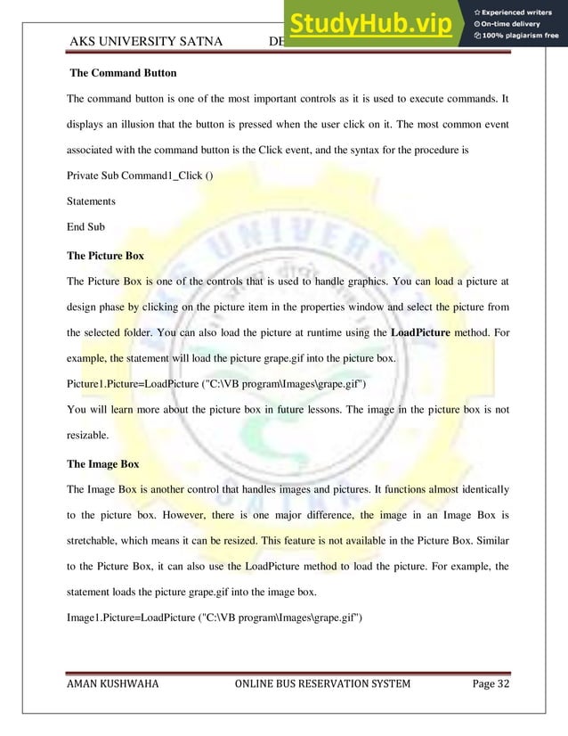 A PROJECT REPORT ON Online Bus Reservation System | PDF