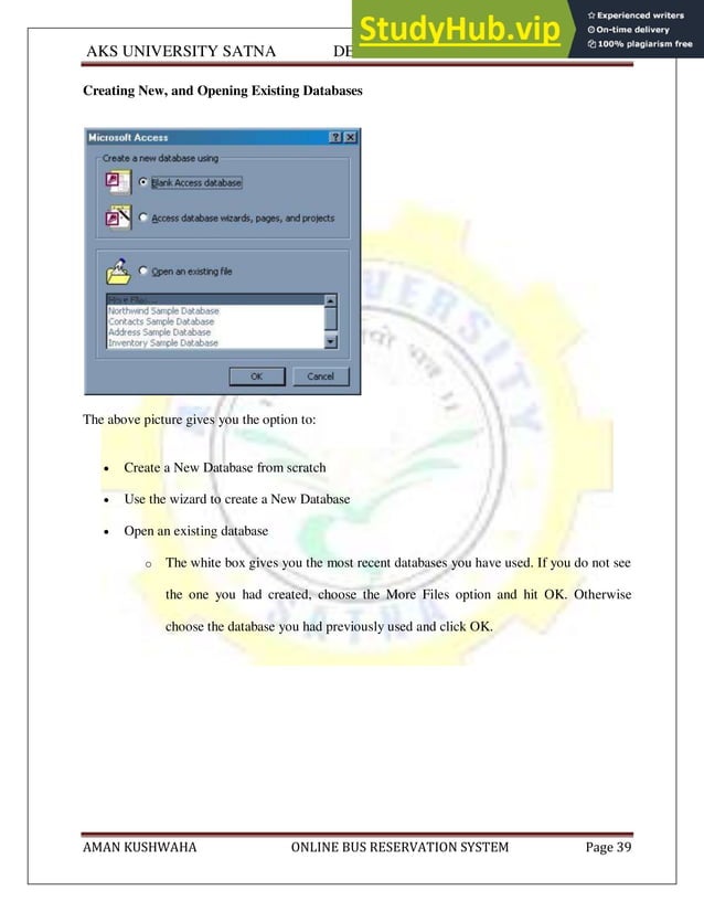 A PROJECT REPORT ON Online Bus Reservation System | PDF