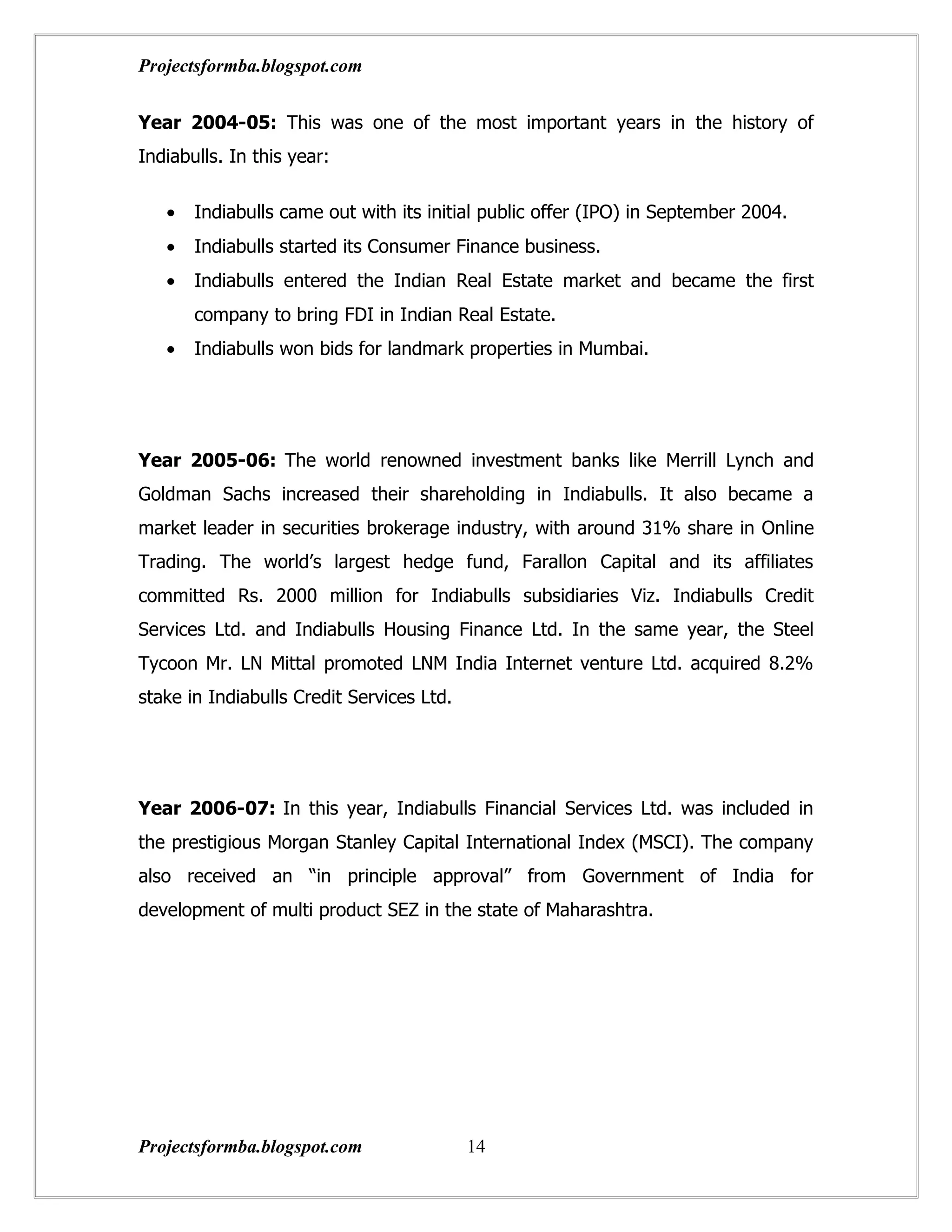A project report on overview of indian stock market | DOC