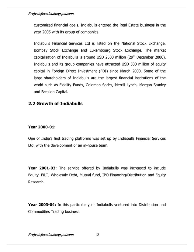 A project report on overview of indian stock market | DOC | Stocks and ...