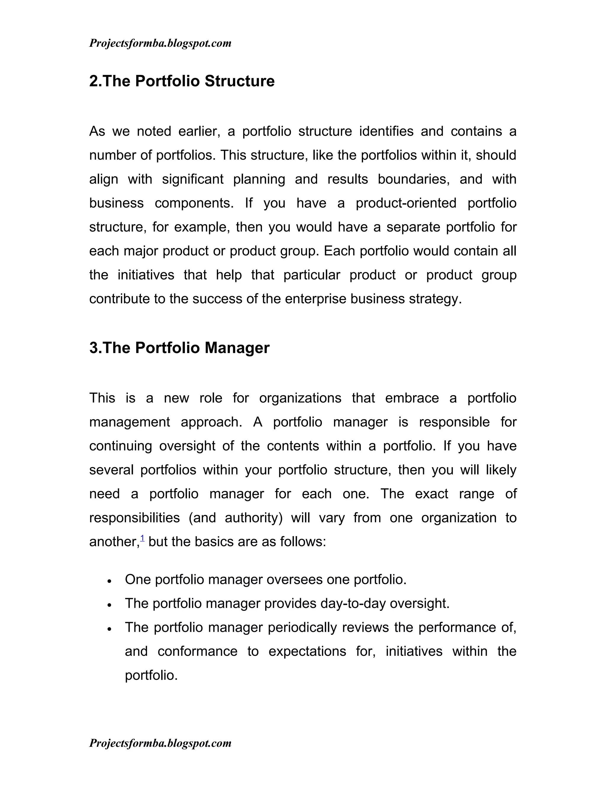 A project report on portfolio management | DOC