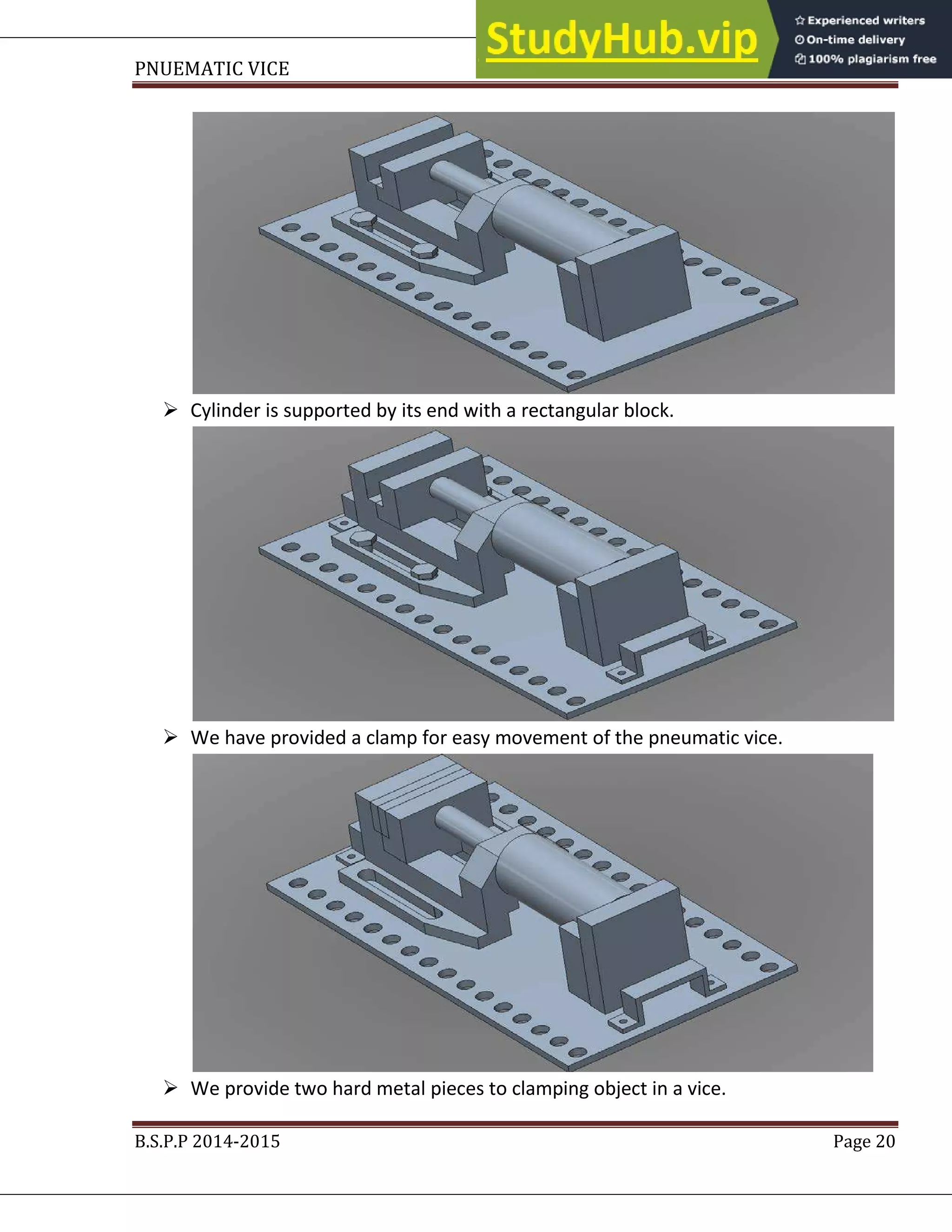 A PROJECT REPORT ON Quot PNEUMATIC VICE Quot Internal Guide | PDF