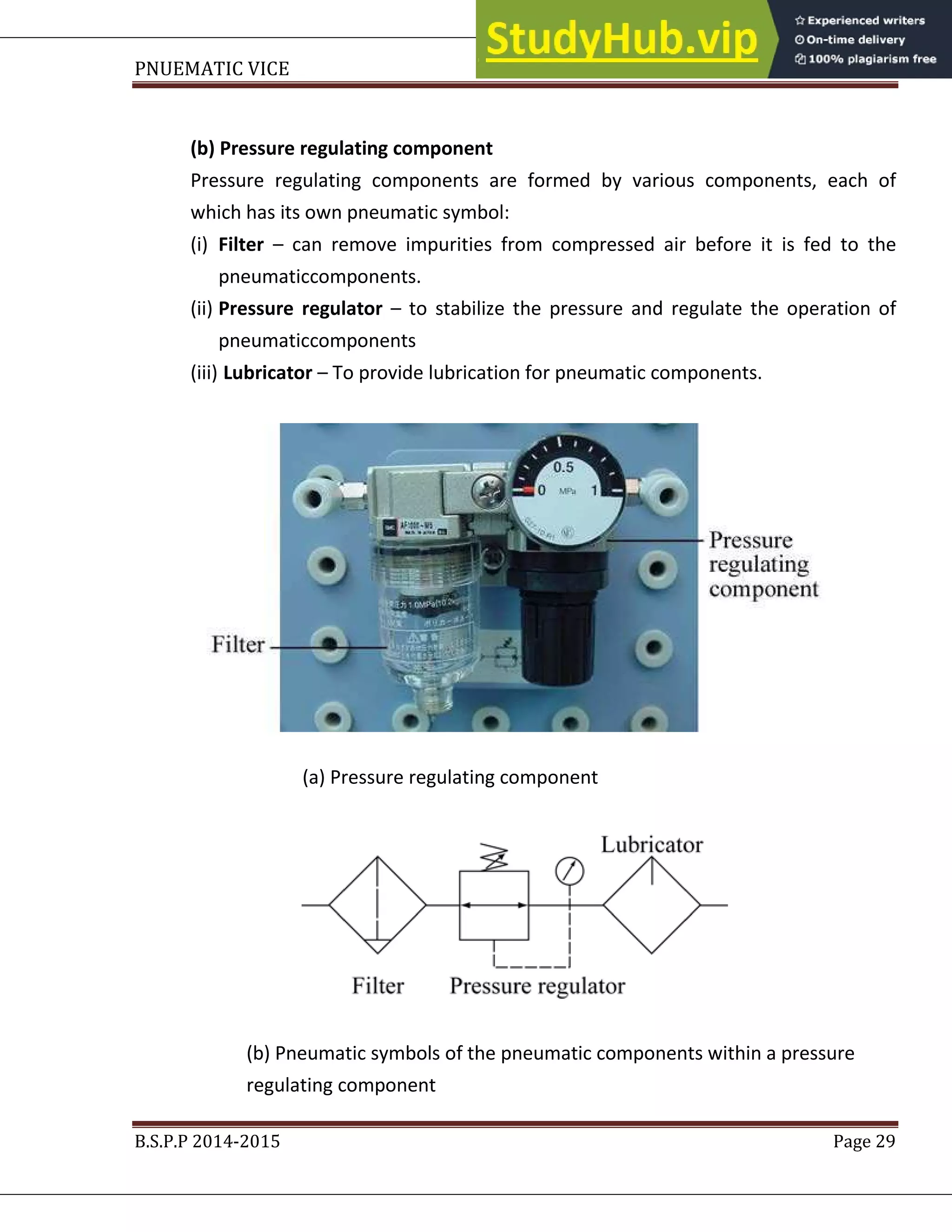 A PROJECT REPORT ON Quot PNEUMATIC VICE Quot Internal Guide | PDF