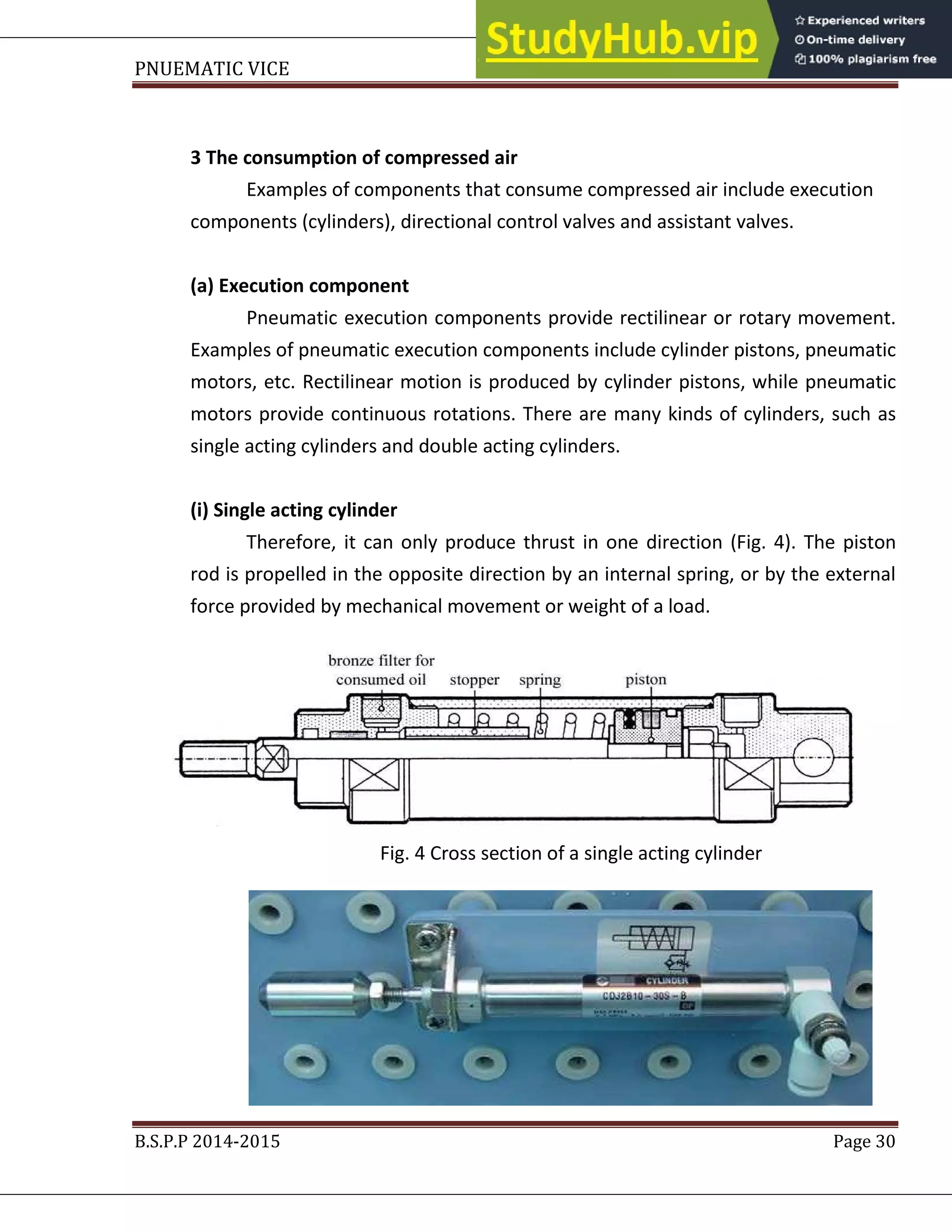 A PROJECT REPORT ON Quot PNEUMATIC VICE Quot Internal Guide | PDF
