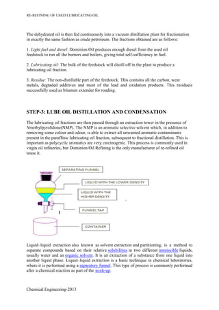 Re-refining of used lube oil | PDF