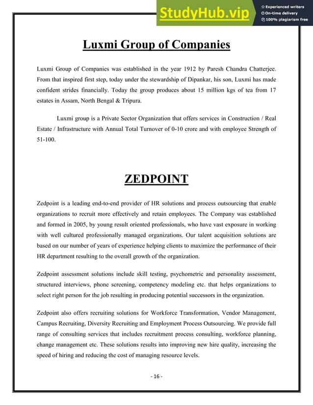 A PROJECT REPORT ON RECRUITMENT AND SELECTION | PDF | Resume Writing ...