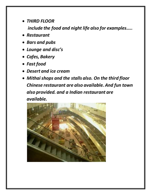 A project report on shopping mall | DOCX